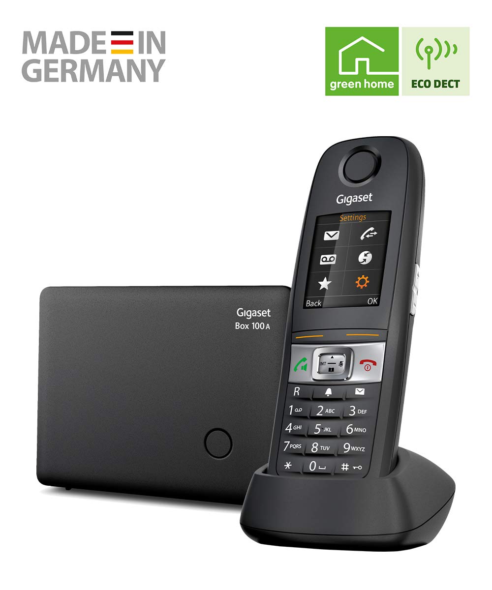 Gigaset E630A – Phone with Answering Machine – Water Splash and Dust-Resistant, (IP 65) – Ideal for Craftsmen and Mechanics, Black (Pack of 1)