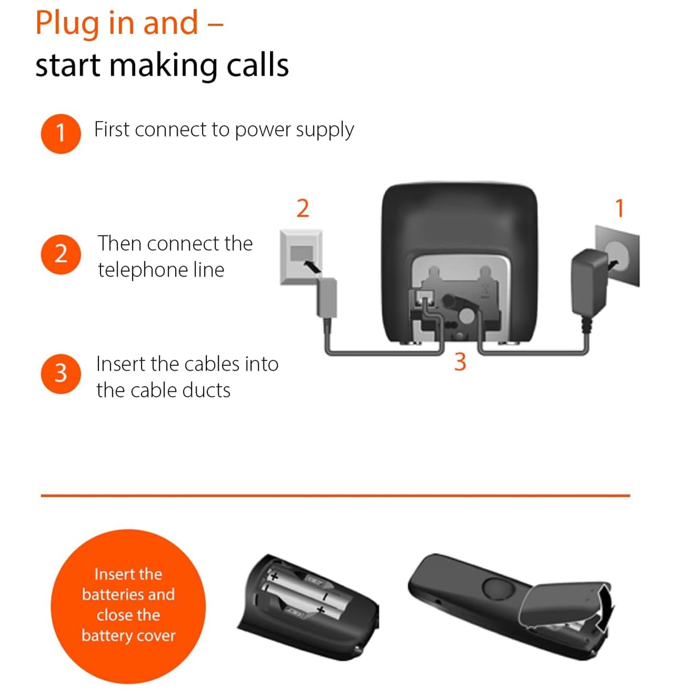 Gigaset Comfort 552A Duo - 2 Cordless Phones - Answering Machine - Made in Germany - Elegant Design - Hands-Free Mode - Comfort Call Protection - Big Phone Book, Titanium-Black