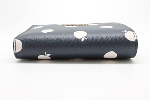 Kate Spade Staci Medium White Apple Compartment Bifold Wallet Blazer Blue Multi