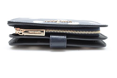 Kate Spade Staci Medium White Apple Compartment Bifold Wallet Blazer Blue Multi