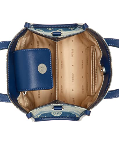 GUESS Silvana 3 Compartment Mini Tote, Denim Ombre Logo