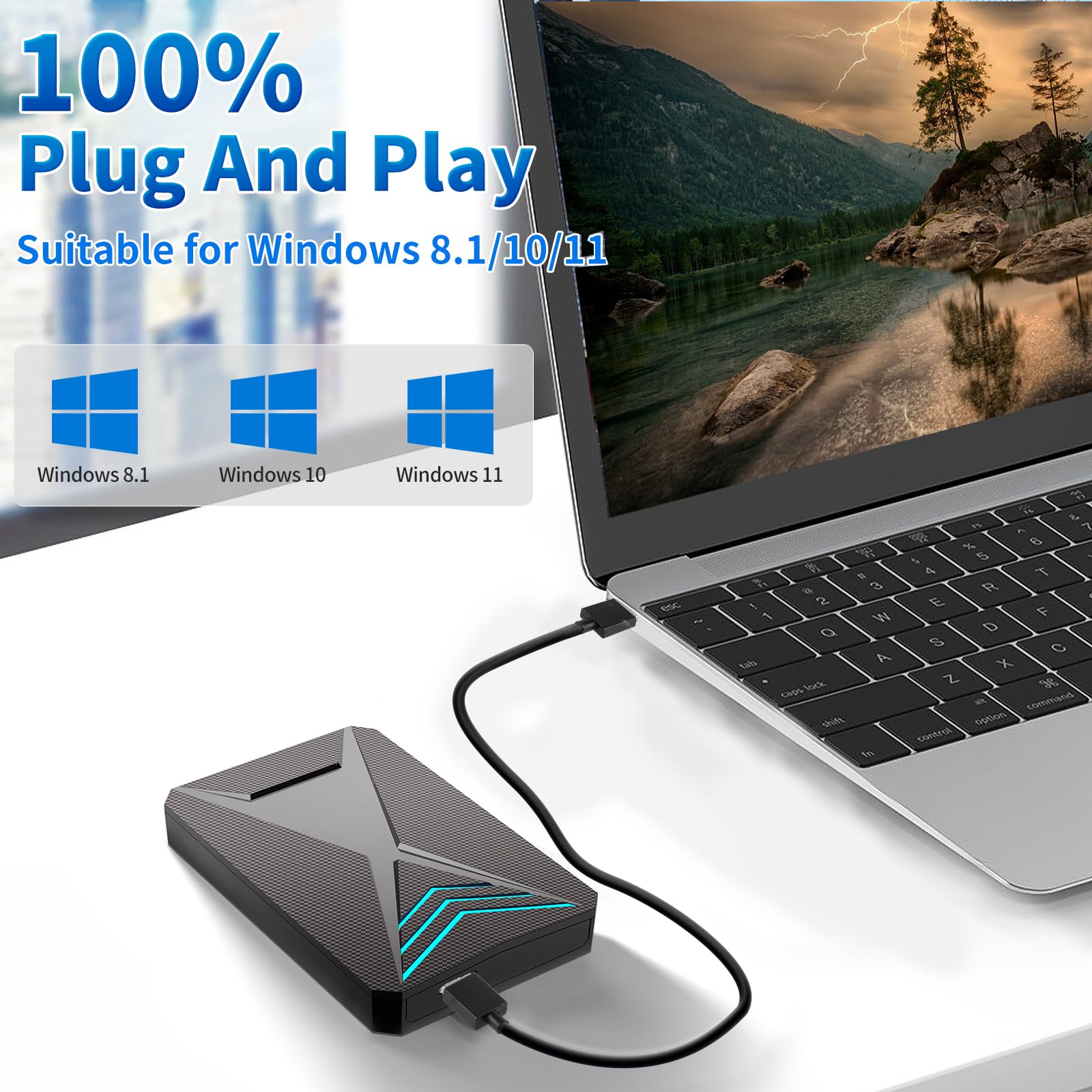 Retro Game Console 2TB HDD, Store 4280 Video Games, 18 Emulator Console Compatible with PS2/3/4, Launchbox Hard Drive Plug and Play for Win 8.1/10/1, USB 3.0 Fast Transfer