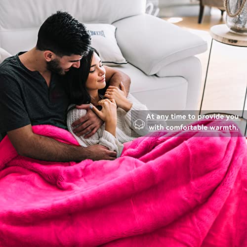 Fleece Pink Throw Blanket for Couch Cozy Soft Blankets & Throws Lightweight Fleece Fall Fuzzy Blanket Couch Chairs Sofa Bedroom Living Room 50x70 inch Boys Girls Adults Student