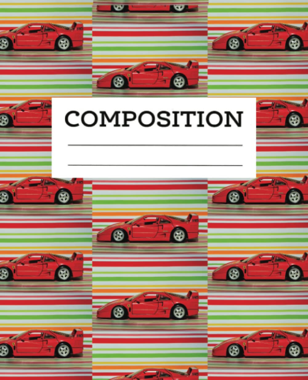 Composition Notebook Ferrari F40 Fun Cool Pattern Design Supercar Cars Sportscar Journal Wide Ruled Lined Paper 7.5 x 9.25 Gift Idea for Boys Teens Men Car Lovers