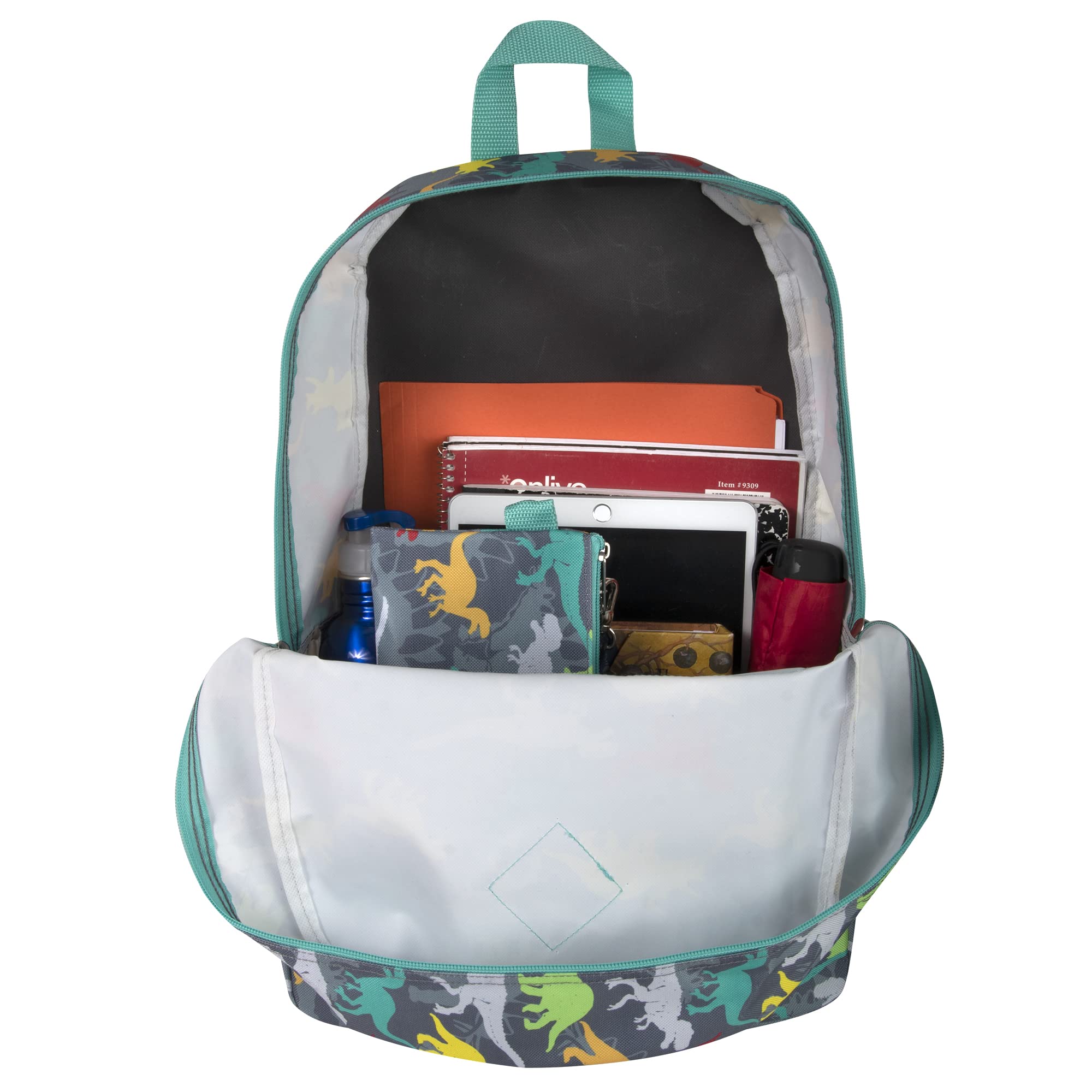 Trail maker Backpack with Lunch Box and Pencil Case for Girls and Boys, 17 Inch Backpacks for Kids for School (Colorful Clouds)