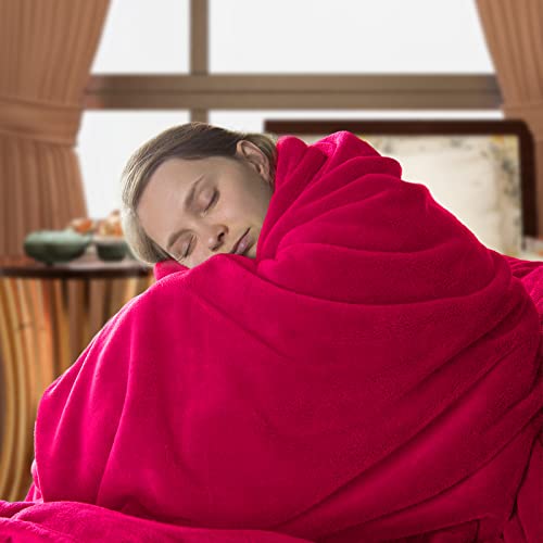 Fleece Pink Throw Blanket for Couch Cozy Soft Blankets & Throws Lightweight Fleece Fall Fuzzy Blanket Couch Chairs Sofa Bedroom Living Room 50x70 inch Boys Girls Adults Student