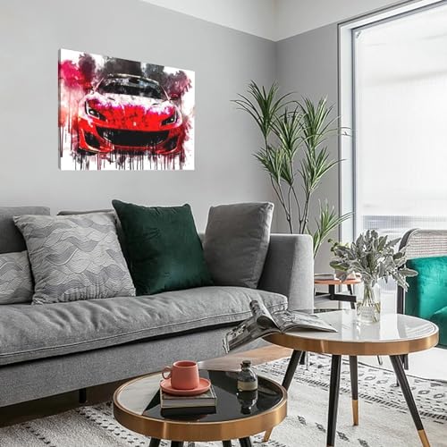 Car Poster Ferrari F40 Supercar Posters Racing Car Canvas Wall Art For Boy's Bedroom SuperCar Wall Decor Frame-style 30x20inch(75x50cm)