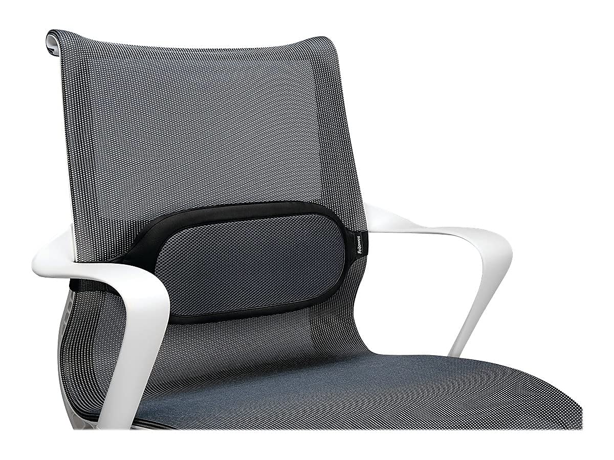 Fellowes I-Spire Series Lumbar Cushion Office Chair Back Support, Black (9472701)