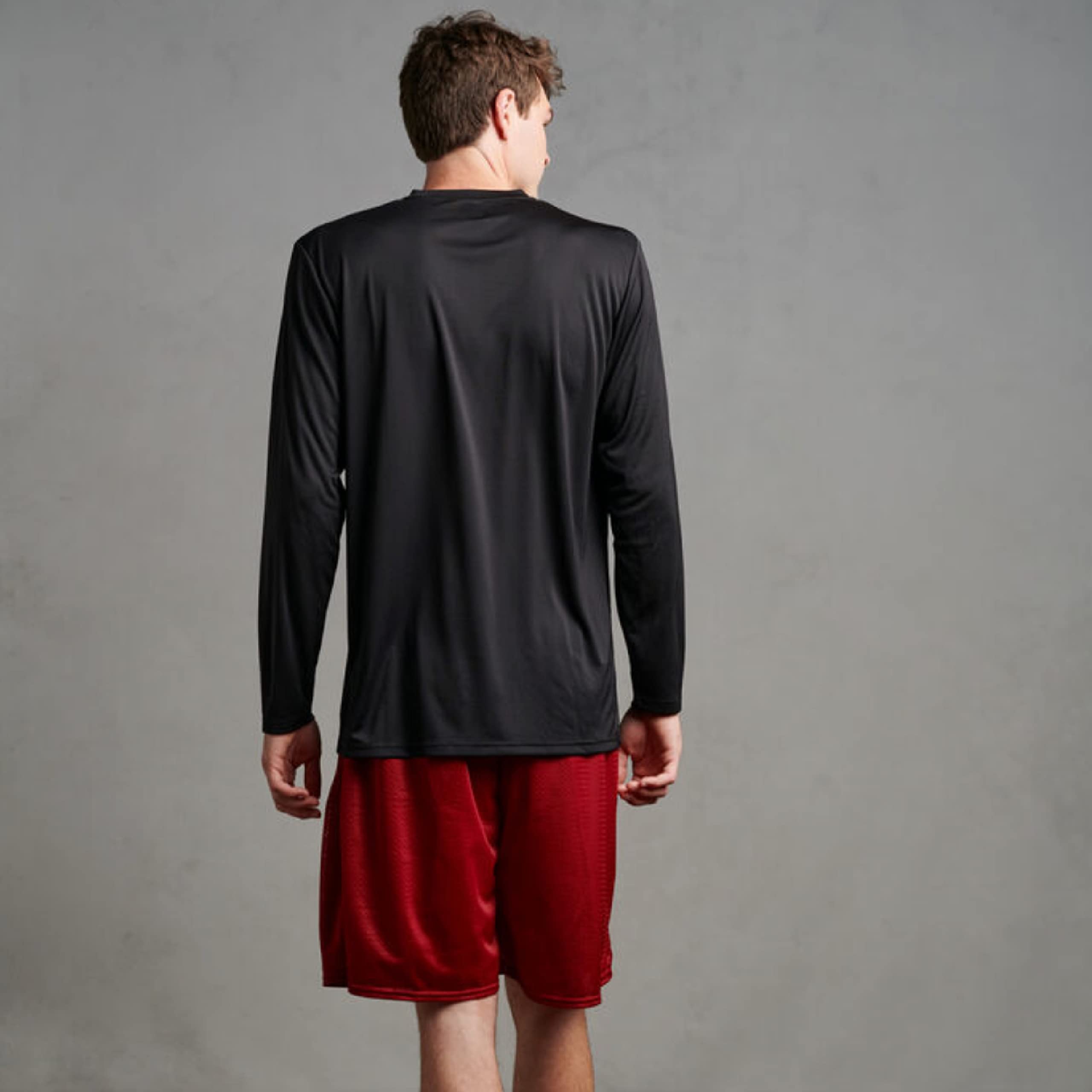 Russell Athletic Men's Long Sleeve Performance Tee, Black, X-Large