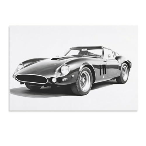 Car Poster Ferrari F40 Supercar Posters Racing Car Canvas Wall Art For Boy's Bedroom SuperCar Wall Decor Unframe-style 18x12inch(45x30cm)