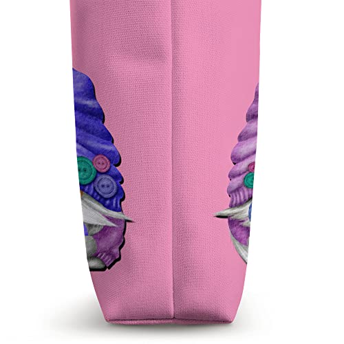 Pink Heart Yarn For Chrocheting Mom Funny Chrochet Gnome Tote Bag