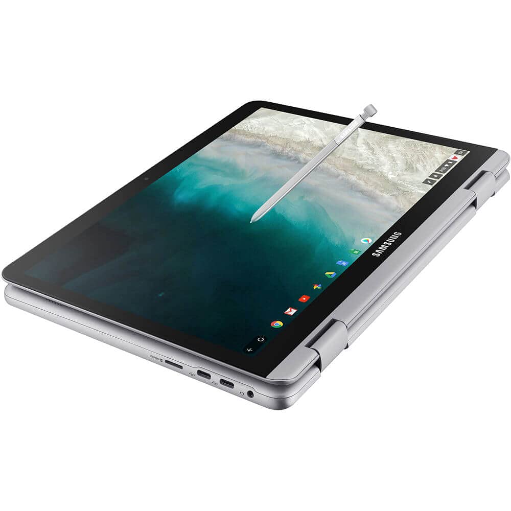 SAMSUNG XE520QAB-K02US Chromebook Plus V2, 2-in-1, Intel Core m3, 4GB RAM, 64GB eMMC, 13MP Camera, Chrome OS, 12.2", 16:10 Aspect Ratio, Light Titan