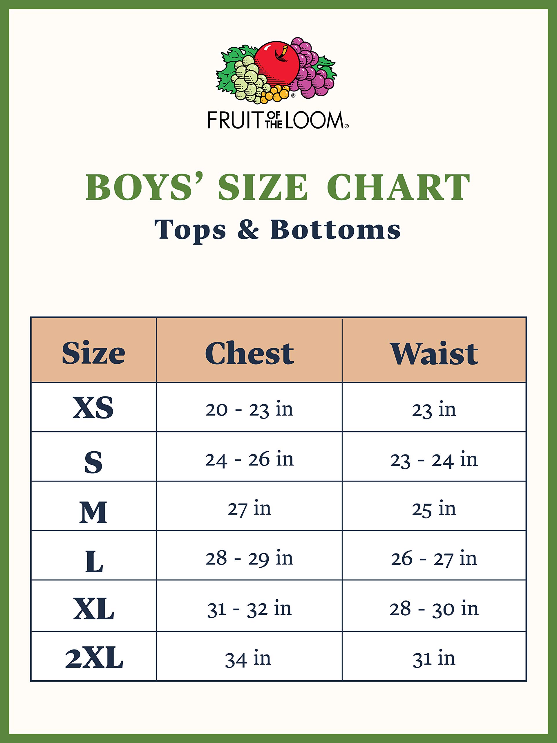 Fruit of the Loom Boys' Solid Multi-Color Soft Long Sleeve T-Shirts, 2 Pack, White/Black, 2X-Large