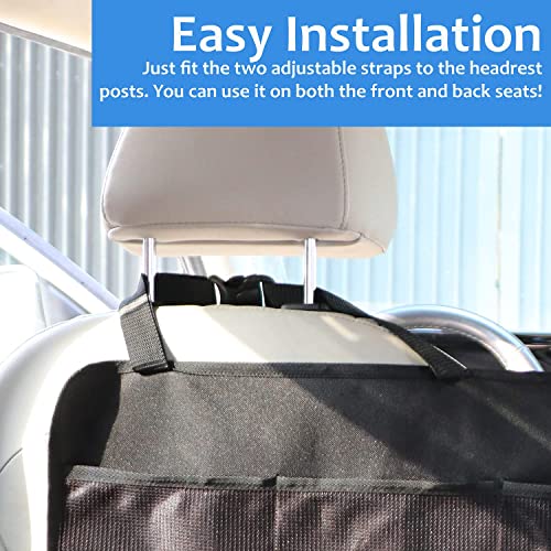 IT-08 Trunk Organizer Backseat Large Anti-slip Storage Hanging Utility Tool Space Saver Bag for Cars, SUVs & Trucks (Black)