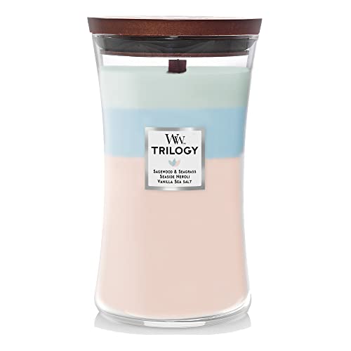 WoodWick Large Hourglass Candle, Oceanic Trilogy, 21.5 oz.