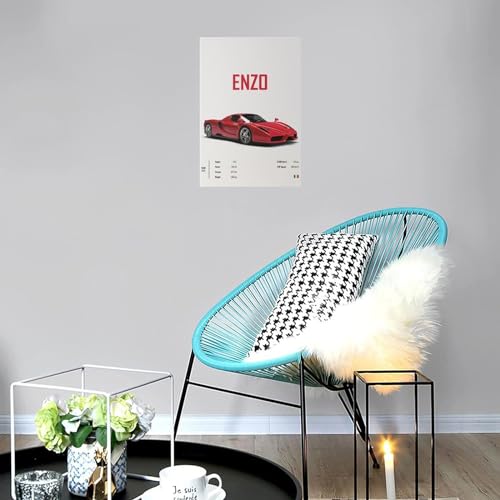 Car Poster Ferrari F40 Supercar Posters Racing Car Canvas Wall Art For Boy's Bedroom SuperCar Wall Decor Unframe-style 24x36inch(60x90cm)