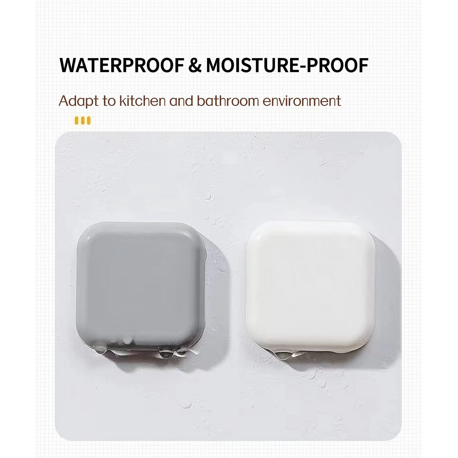 Door Stoppers Wall Protector - Silicone Door Knob Guard Wall Shield - Self-Adhesive Door Handle Bumper Silencer for Home & Office Walls (White, Gray, Black)