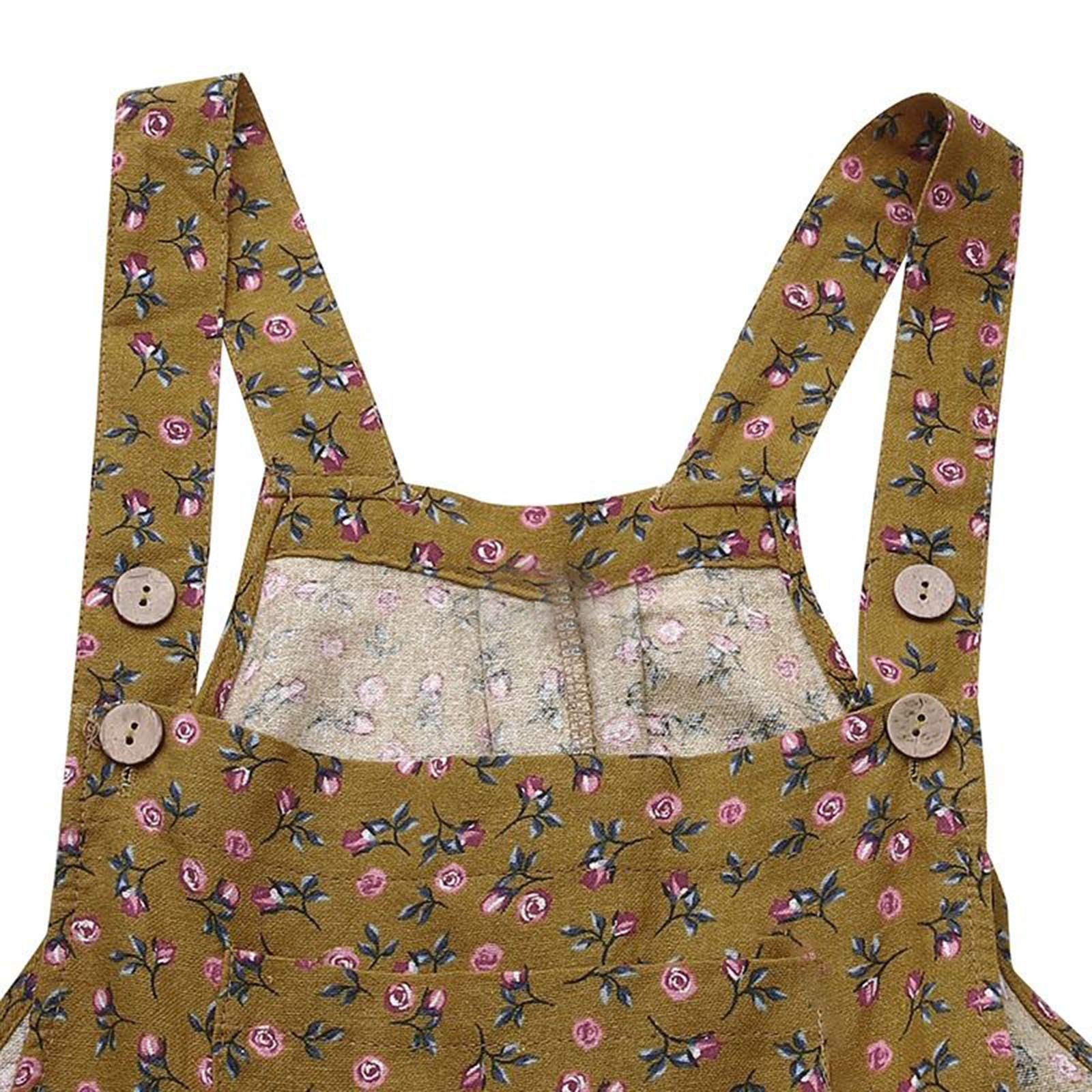 Padaleks Women's Summer Vintage Floral Print Jumpsuits Sleeveless Overalls Romper Boho Baggy Long Pants w/Pocket