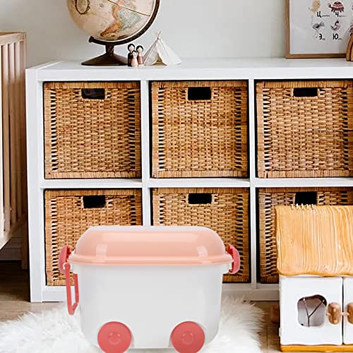Cabilock Plastic Storage Basket Kids Toy Box rolling storage box toy storage bins storage basket bins with Wheel and Kids Toy Storage Bins