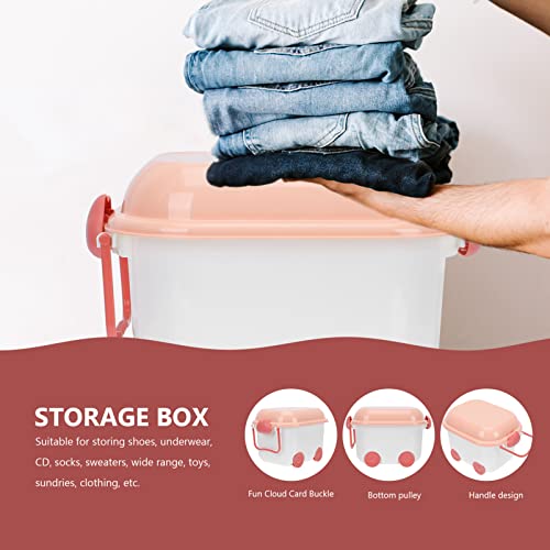 Cabilock Plastic Storage Basket Kids Toy Box rolling storage box toy storage bins storage basket bins with Wheel and Kids Toy Storage Bins
