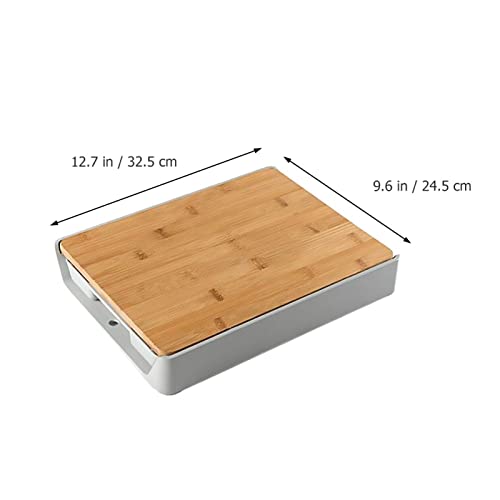 GULRUH Wood Cutting Boards for Kitchen, Eco-Friendly Kitchen Chopping Board, Plastic Drawer Type Cutting Board ,Kitchen Accessories Wooden