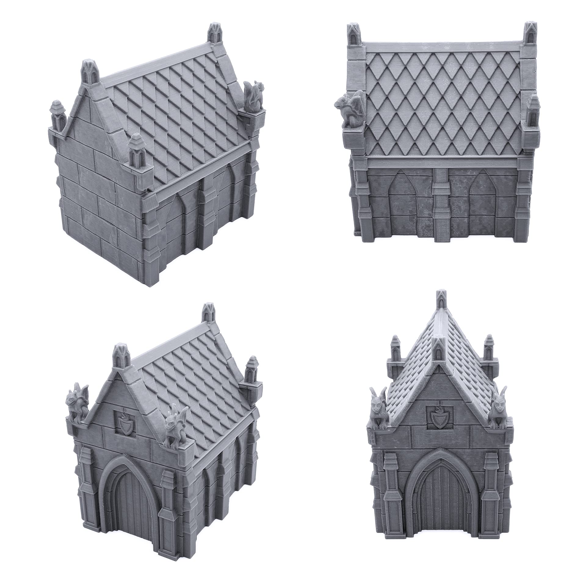 EnderToys Mausoleum Graveyard Scene, Terrain Scenery for Tabletop 28mm Miniatures Wargame, 3D Printed and Paintable