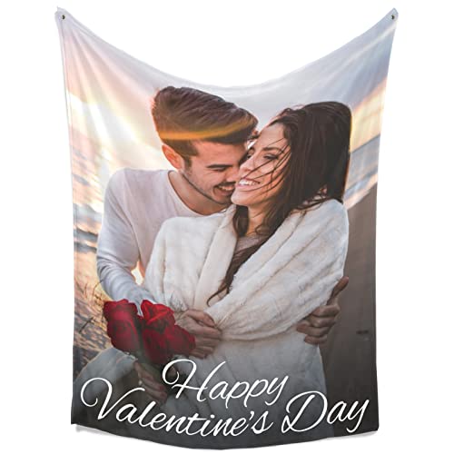 Custom Blankets with Photo, Gifts for mom Personalized Photo Blankets, Customized Blankets with Picture, Personalized Gifts for Women Men, Personalized mom Gifts for Mothers Day