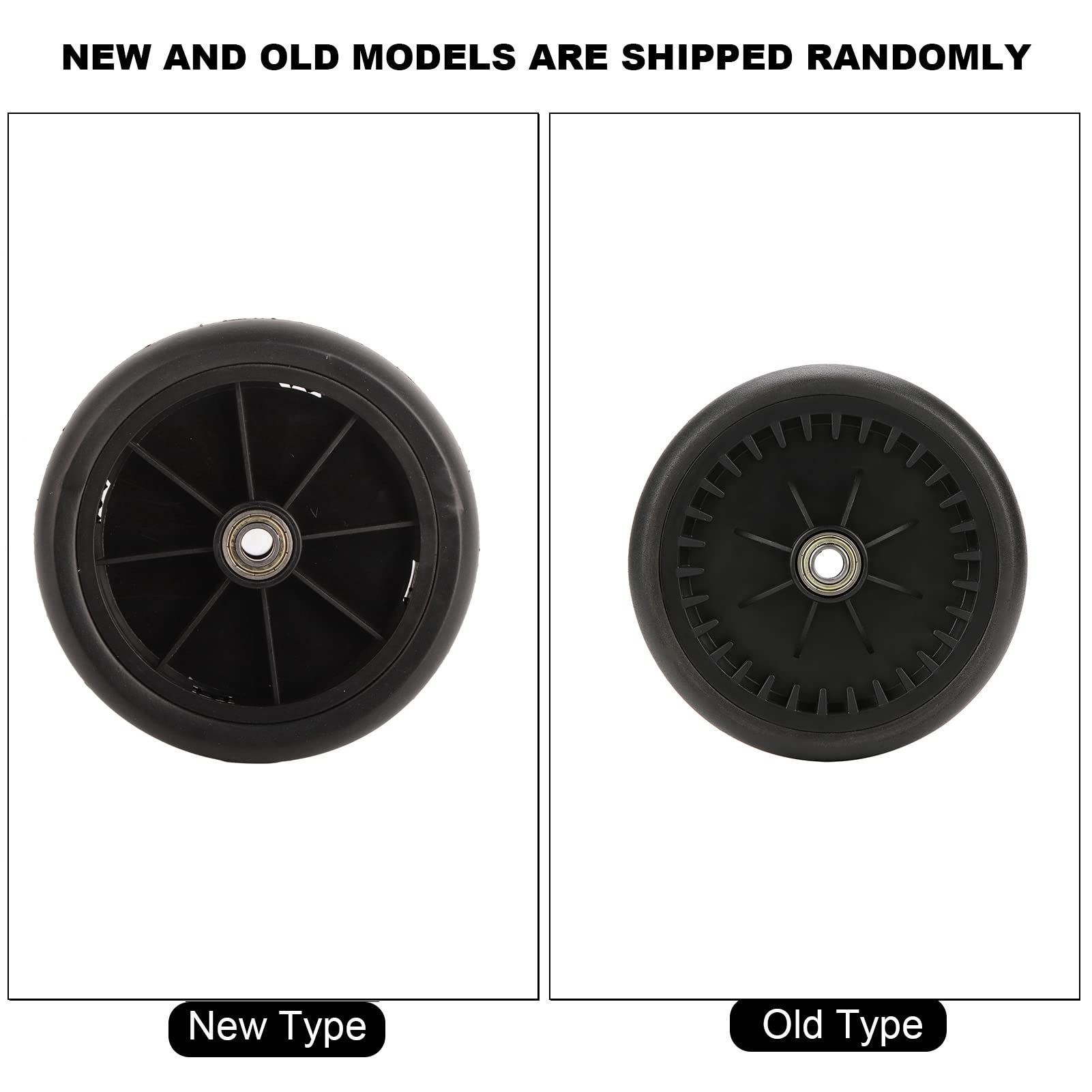 ANKROYU Baby Stroller Wheels, Stroller Rubber Wheel Accessories Stroller Wheel Replacement Universal Replaceable Baby Stroller Rubber Wheel Front and Rear Wheel Accessories (1 Pair Back Wheel)