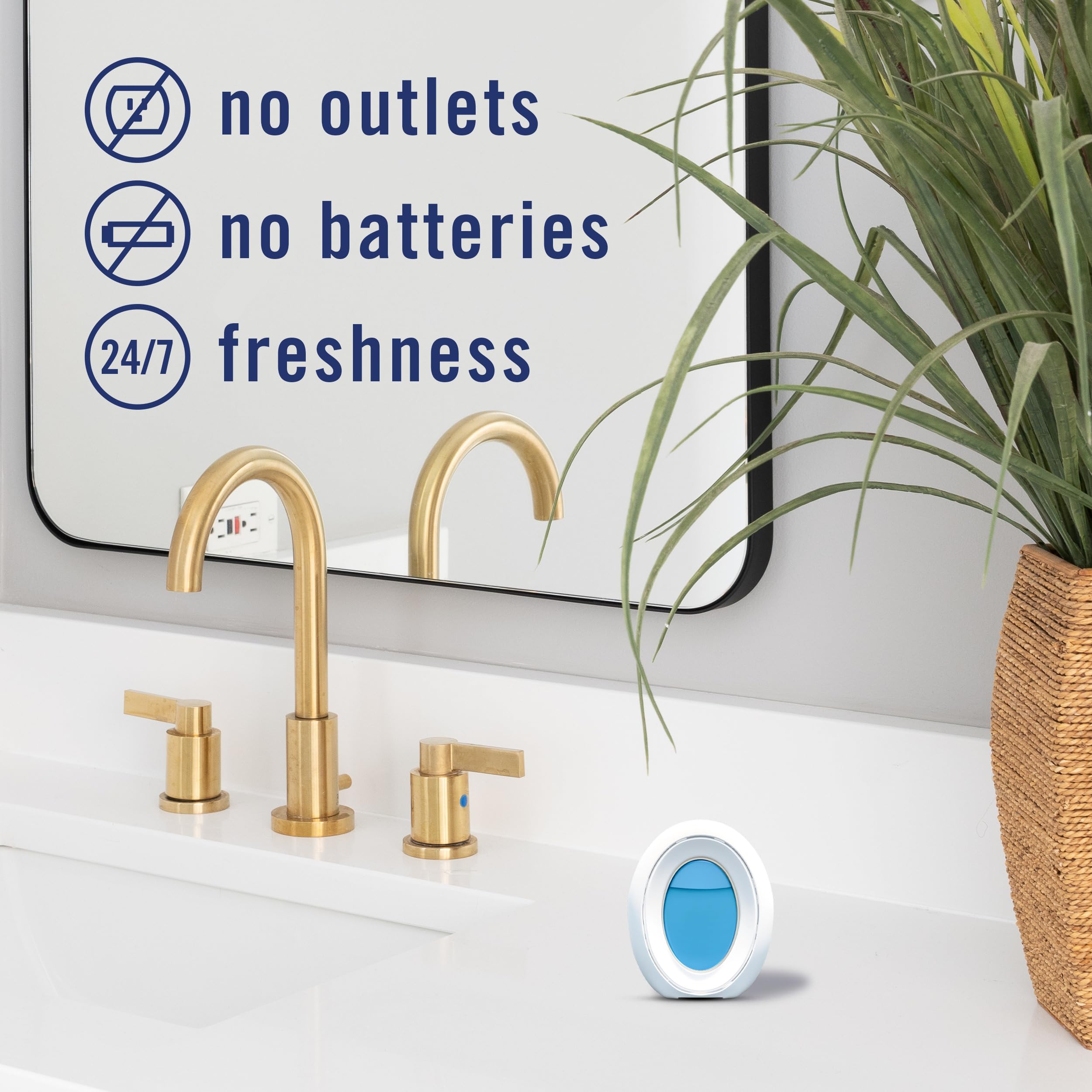 Febreze Small Spaces Air Freshener, Plug in Alternative for Home, Linen & Sky, Odor Fighter for Strong Odor (4 Count)