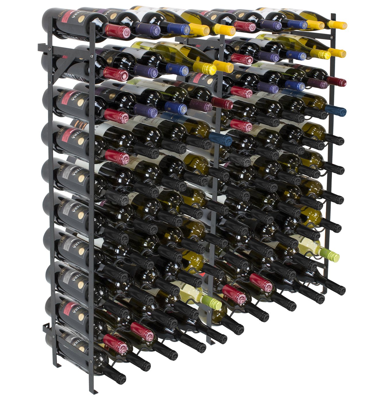 Sorbus Wine Rack Free Standing Floor Stand - Racks Hold 75 Bottles of Your Favorite Wine - Large Capacity Elegant Wine Storage for Any Bar, Wine Cellar, Kitchen, Dining Room, etc (100 Bottles)