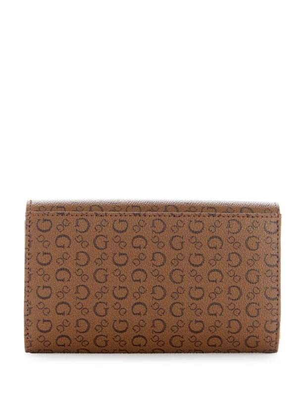 GUESS Factory Women's Julie Phone Organizer Wallet Cocoa Multi