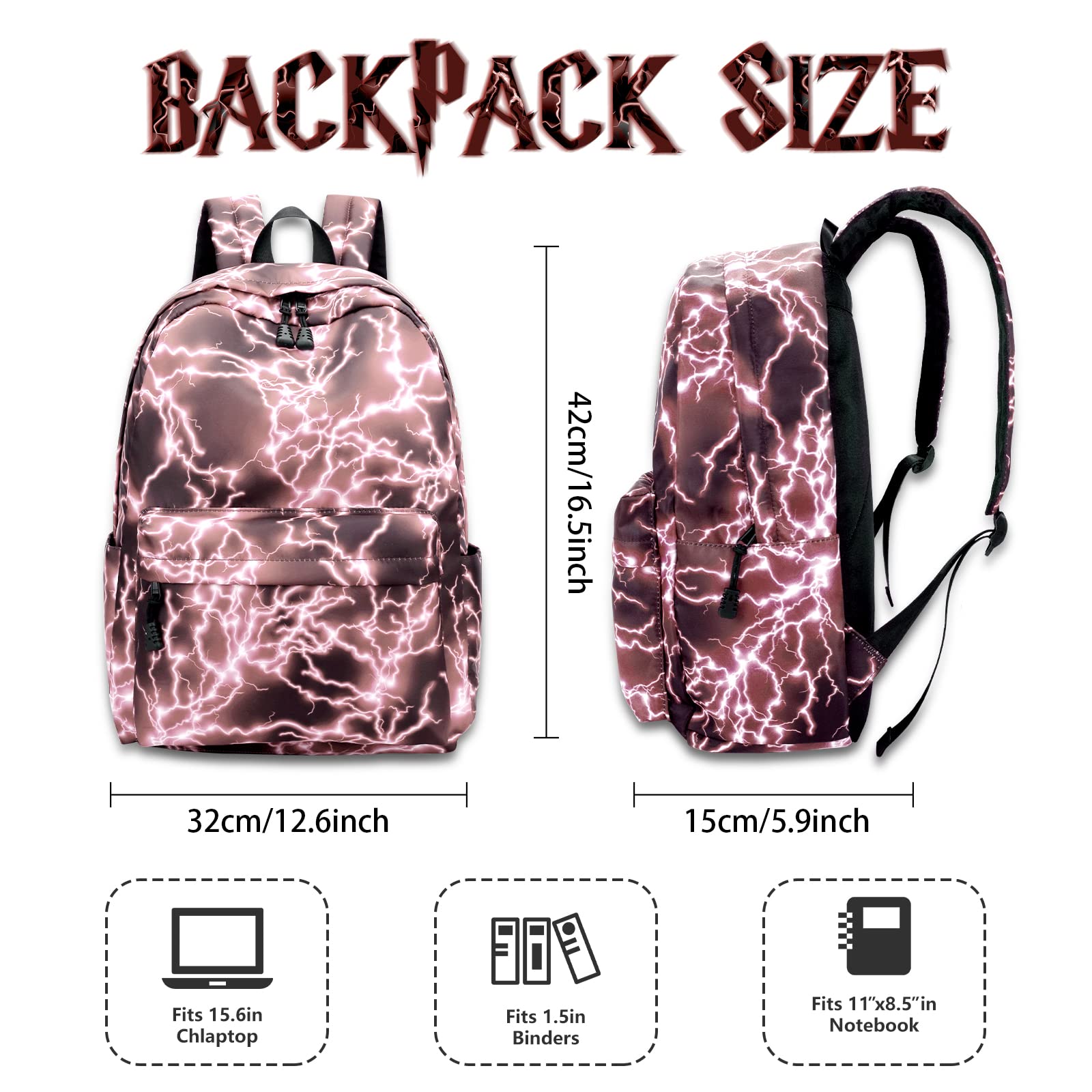 Starry Blue Laptop Bookbag for Men Waterproof Travel Bag Backpack for School Boys 16.5 inch