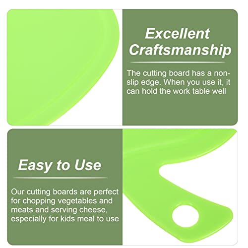 Didiseaon 2pcs Shaped Cutting Board With Handle Small Bread Board Cheese Serving Platter Round Charcuterie Board for Fruit and Veggies