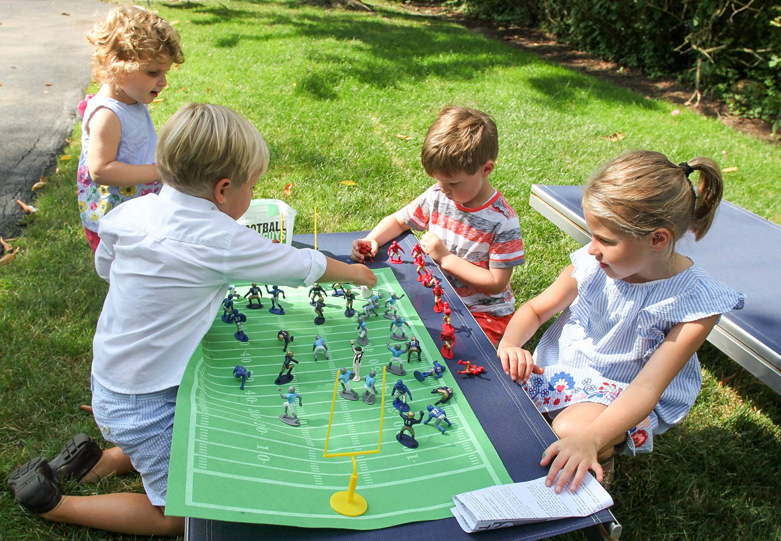 Kaskey Kids Football Guys – Navy/Light Blue Inspires Kids Imaginations with Endless Hours of Creative, Open-Ended Play – Includes 2 Teams & Accessories – 28 Pieces in Every Set!