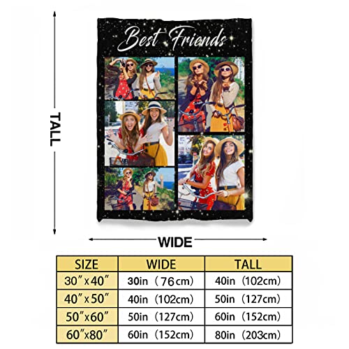 Custom Blanket with Photo Text Personalized Throw Blanket Customized Picture Blanket for Baby Mother Father Adult Friends Lovers Dog Pets Personalized Gift