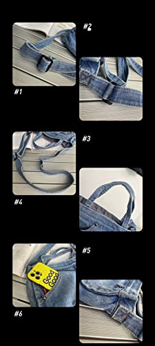 GESALOP Women's Denim Crossbody Bag, Small Shoulder Bag, Denim Purse, Handbag (Light blue)