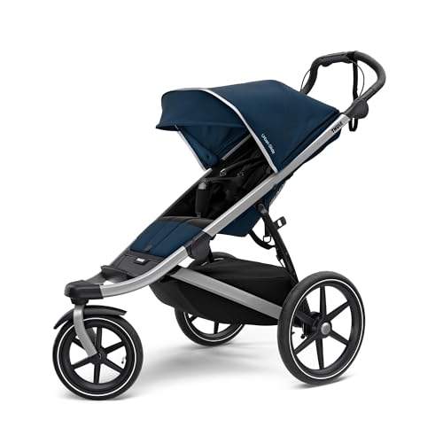 Thule Urban Glide 2 Jogging Stroller - Single Baby Stroller for Daily Strolling and Jogging - Features 5-Point Harness, Lightweight and Compact, Durable and Versatile Design for All Terrains, Blue