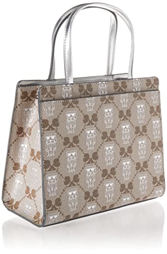 Karl Lagerfeld Paris Womens Hb Satchel, Almd/Khk/Slvr, One Size US