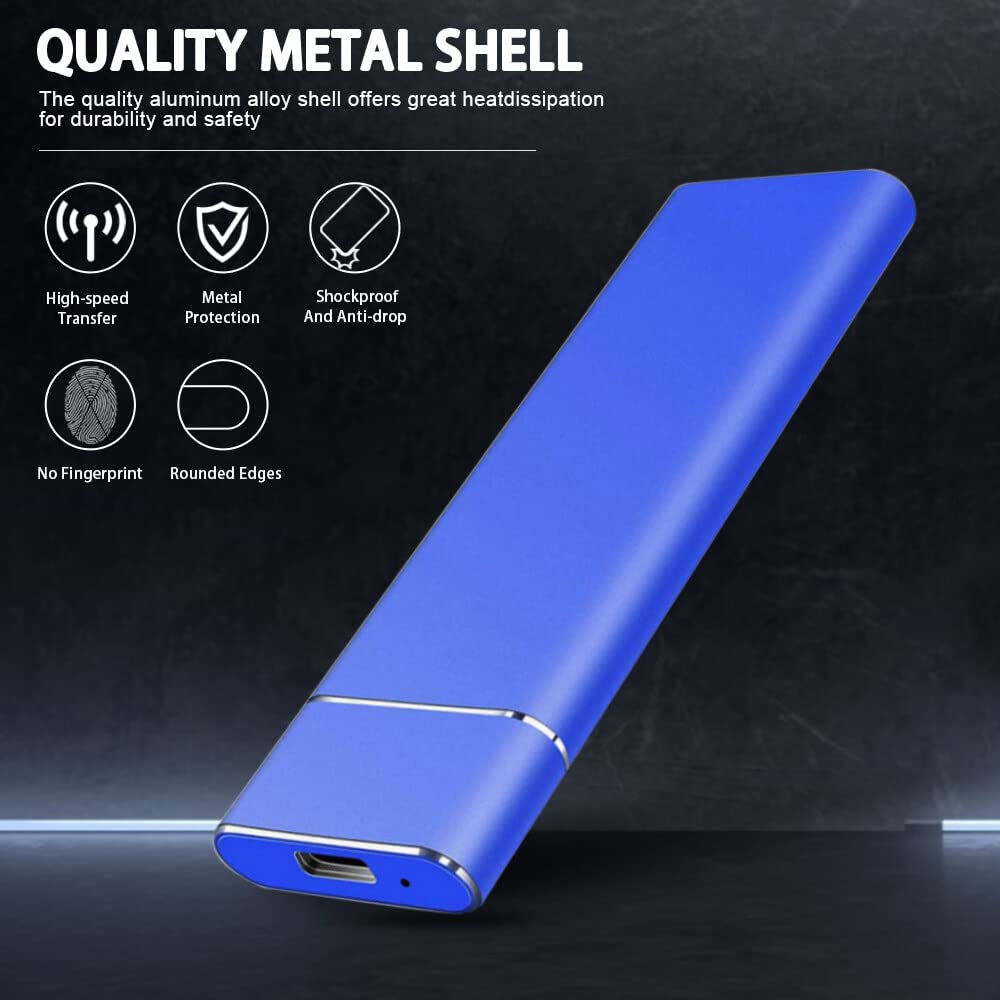 Mobile Portable Solid State Hard Disk for Laptops Desktop Computers Shockproof Durable Hard Disk Red 2TB