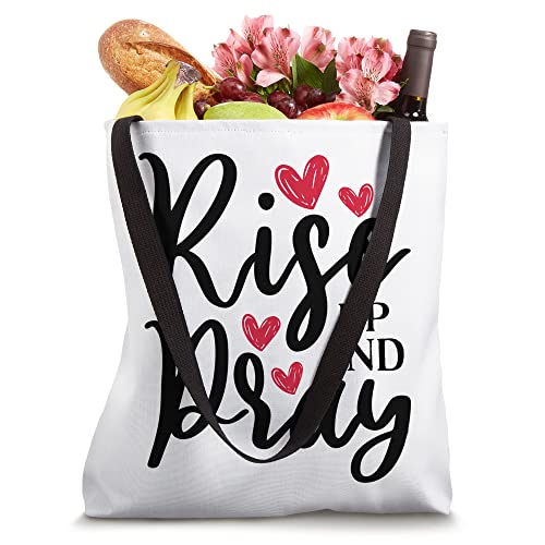 Rise Up And Pray To Jesus God Christian Men Women Christians Tote Bag