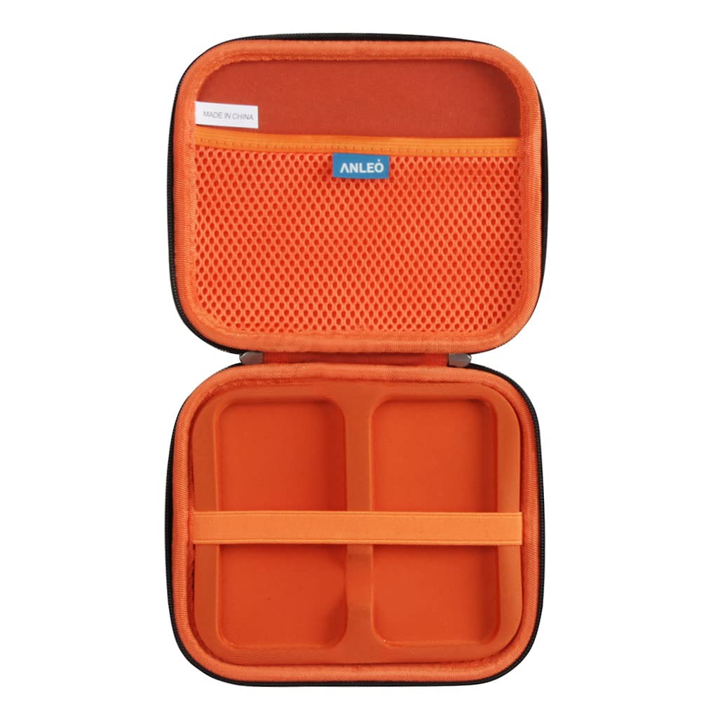 Anleo Hard Travel Case for SanDisk 500GB 1TB 2TB 4TB Extreme PRO Portable SSD (Black+Orange, Case for 2 Hard Drives)