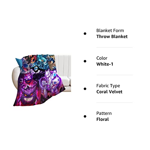 Anime Soft Throw Blanket Bedding Fleece Blankets Lightweight Cozy Warm Fit Home Living Couch Bed Sofa All Season 40"*50" (100 * 130cm)
