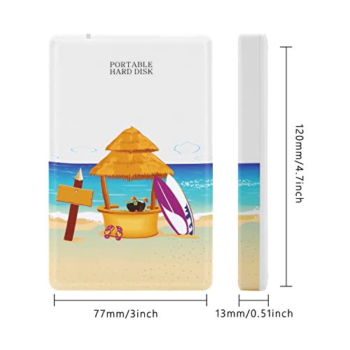 NRICO 2.5 inches Ultra Slim Portable External Hard Drive USB3.0 HDD Storage Mobile Hard Disk Compatible for PC, Mac, Desktop, Laptop (320GB, Beach)