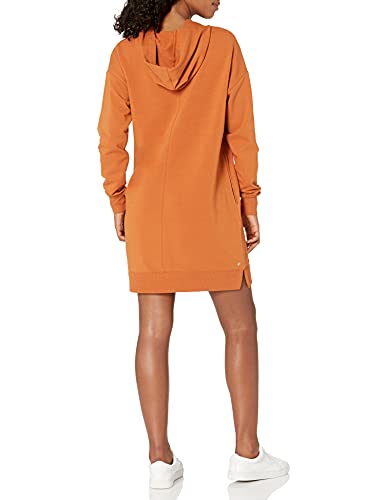 The Drop Women's Iona Long-Sleeve Hooded Mini Sweatshirt Dress, Adobe, 2X, Plus Size