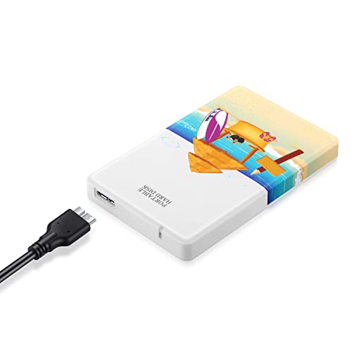 NRICO 2.5 inches Ultra Slim Portable External Hard Drive USB3.0 HDD Storage Mobile Hard Disk Compatible for PC, Mac, Desktop, Laptop (320GB, Beach)