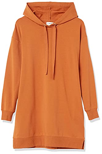 The Drop Women's Iona Long-Sleeve Hooded Mini Sweatshirt Dress, Adobe, 2X, Plus Size