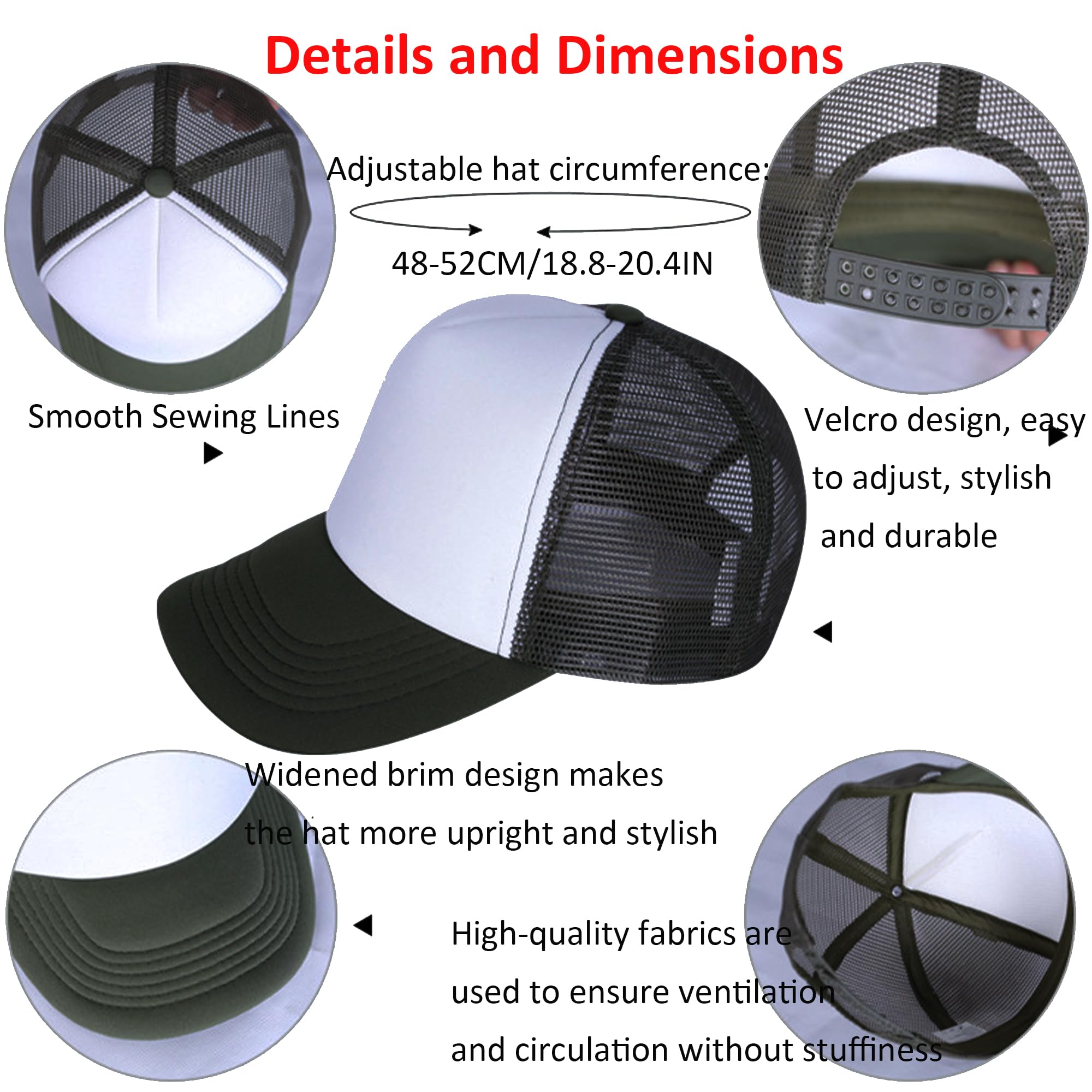 Baby-Boys Dinosaur Baseball-Caps Adjustable Trucker-Hat Sun-Baseball-Hat Fit 2-7 Years Kids-Toddler (20.5" Adjustable fit for 2-7T, Black)