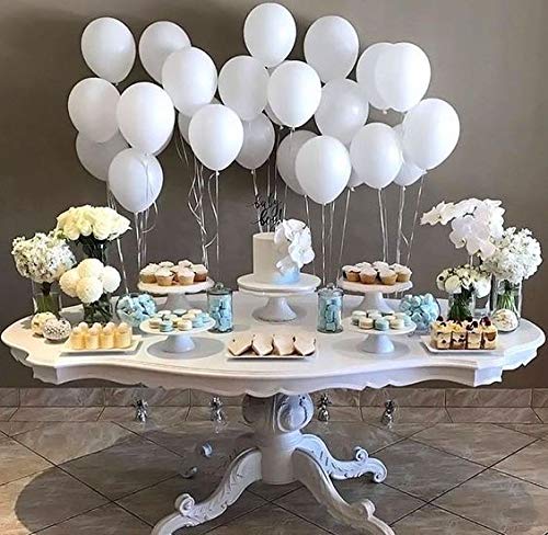 Latex Balloons, 100-Pack, 12-Inch, White Balloons