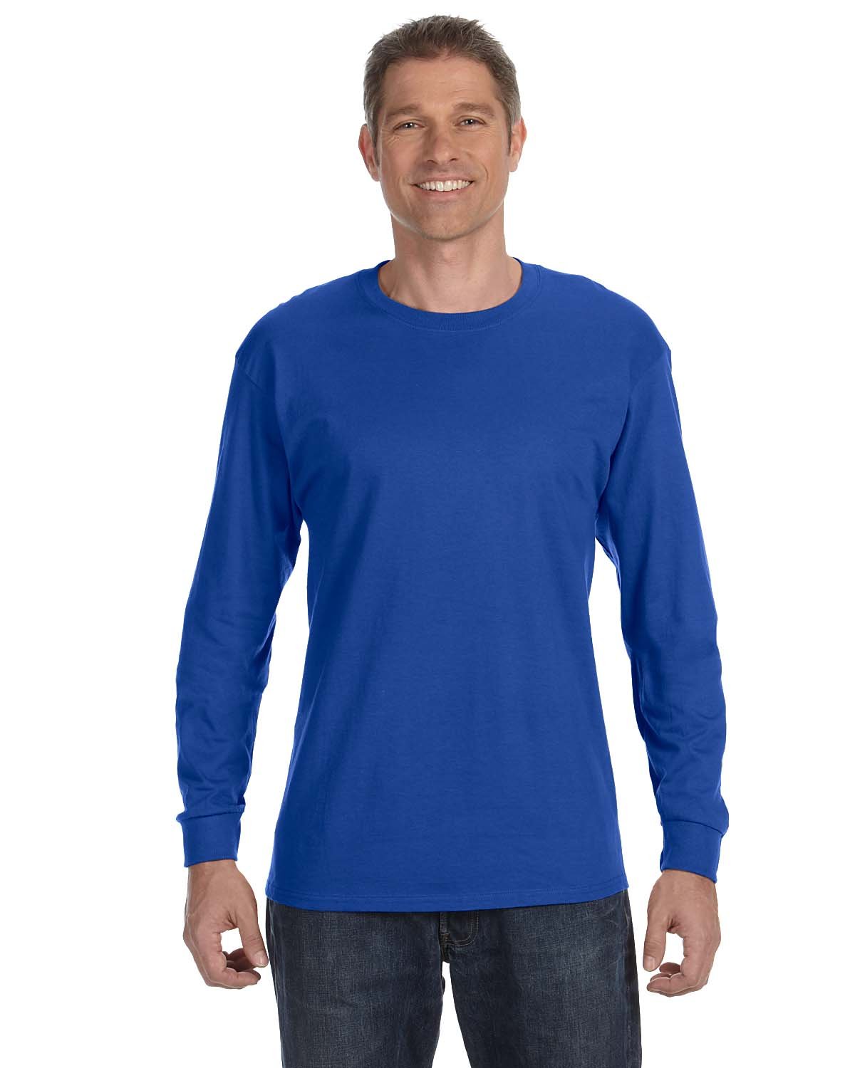 Hanes Men's ComfortSoft Long Sleeve TShirt, Deep Royal, XL