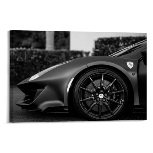 Car Poster Ferrari F40 Supercar Posters Racing Car Canvas Wall Art For Boy's Bedroom SuperCar Wall Decor Frame-style 24x16inch(60x40cm)